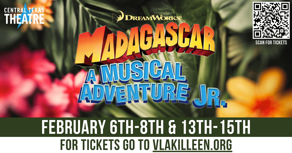 Madagascar, Jr. Opens in Just Two Weeks at Central Texas Theatre – KNCT